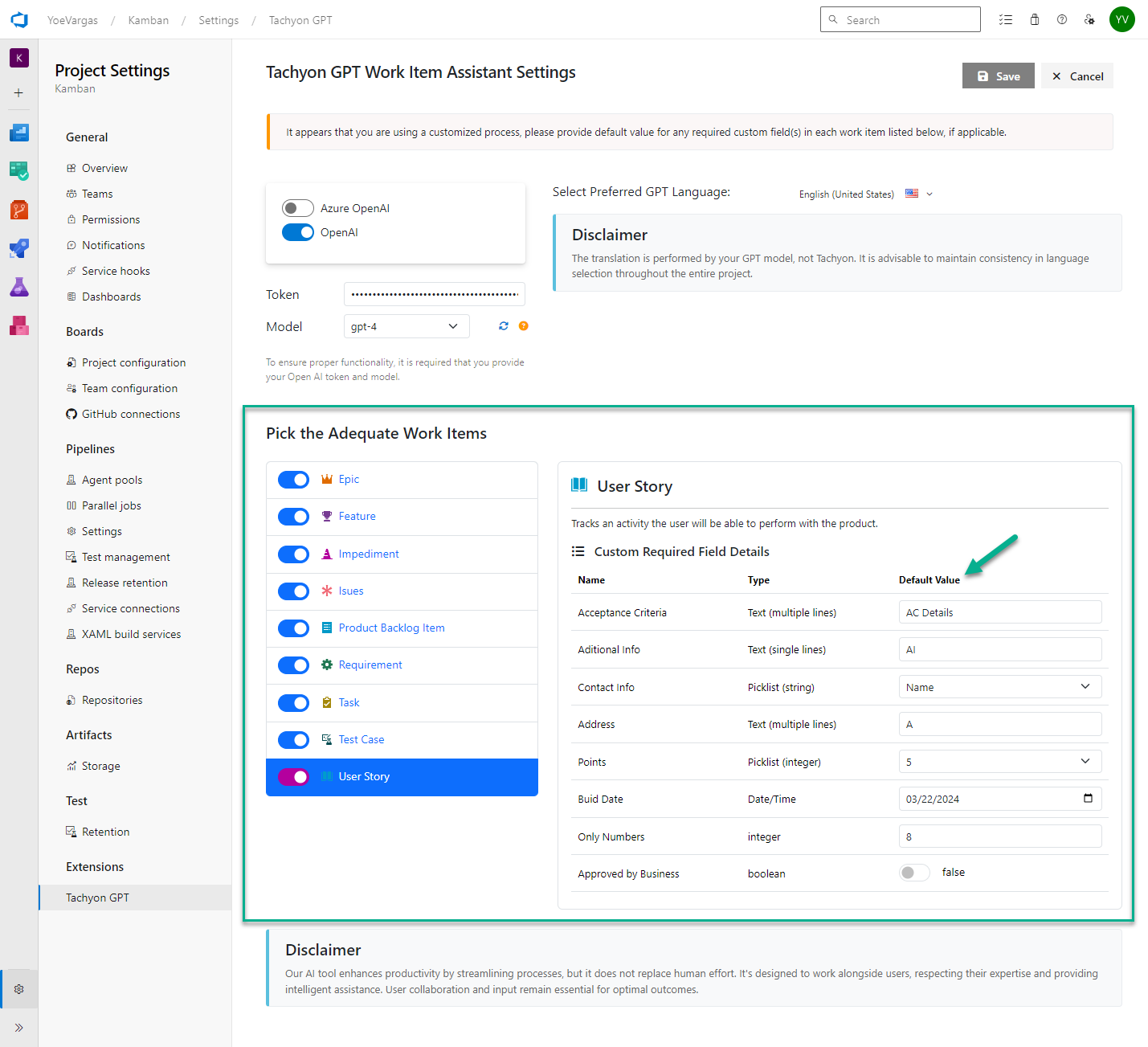 Tachyon GPT Work Item Assistant - Visual Studio Marketplace